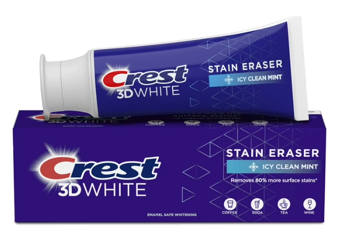 Crest 3D White STAIN ERASER Icy Clean Mint fogkrém
